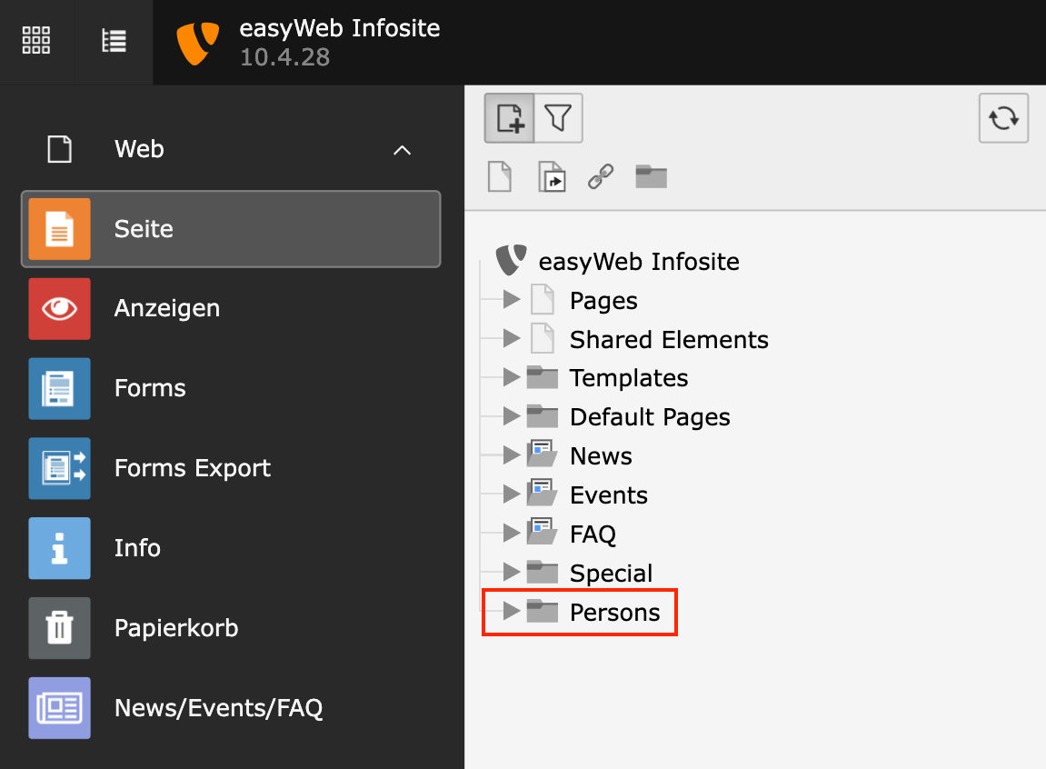 Personenprofil | easyWeb standard | Informations- und Hilfeseite